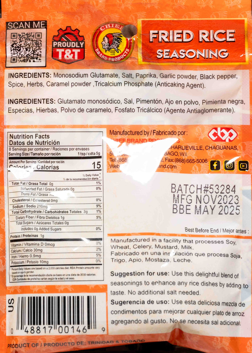 Chief Fried Rice Seasoning 40g – My Trini Shop Ltd